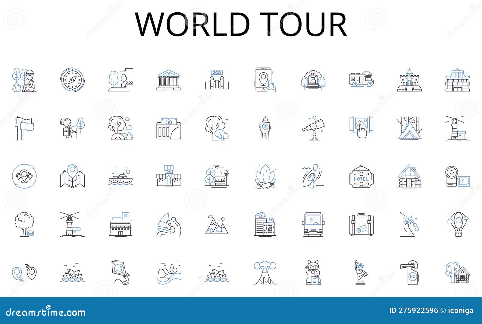 World Tour Line Icons Collection. Robotics, Automation, Learning ...