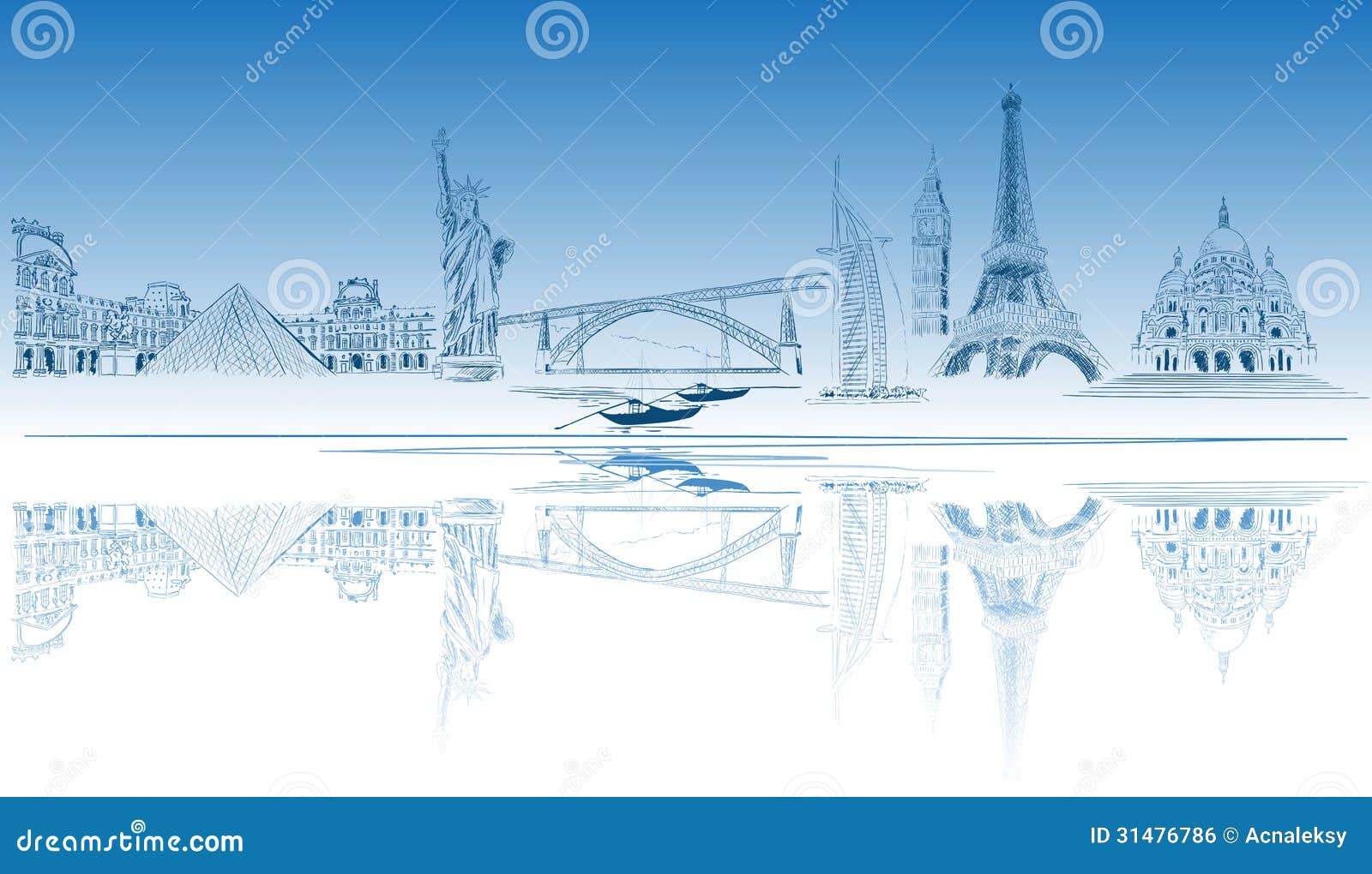 World tourist destination stock vector. Illustration of global - 31476786