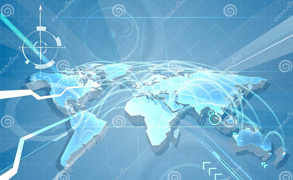 World Trade Globalisation Map Background Stock Vector - Illustration of ...