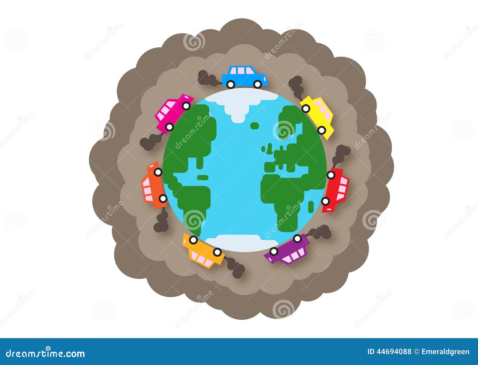 World Traffic Pollution stock vector. Illustration of vehicles - 44694088