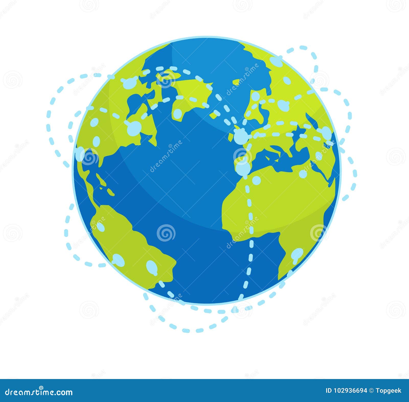 Earth Global Connections Flat Vector Concept Stock Vector ...