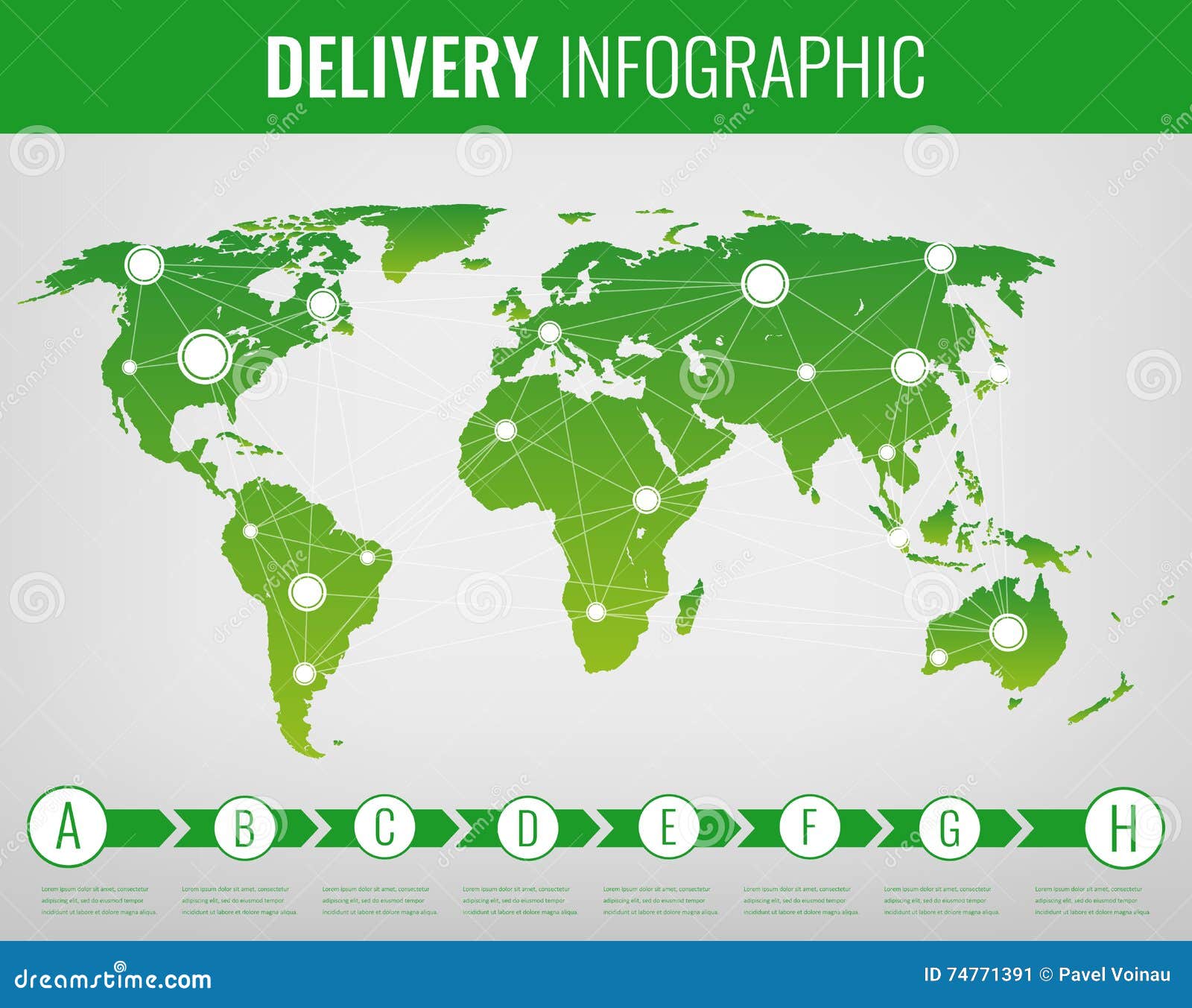 World Transportation And Logistics With Earth Glob Vector Illustration ...