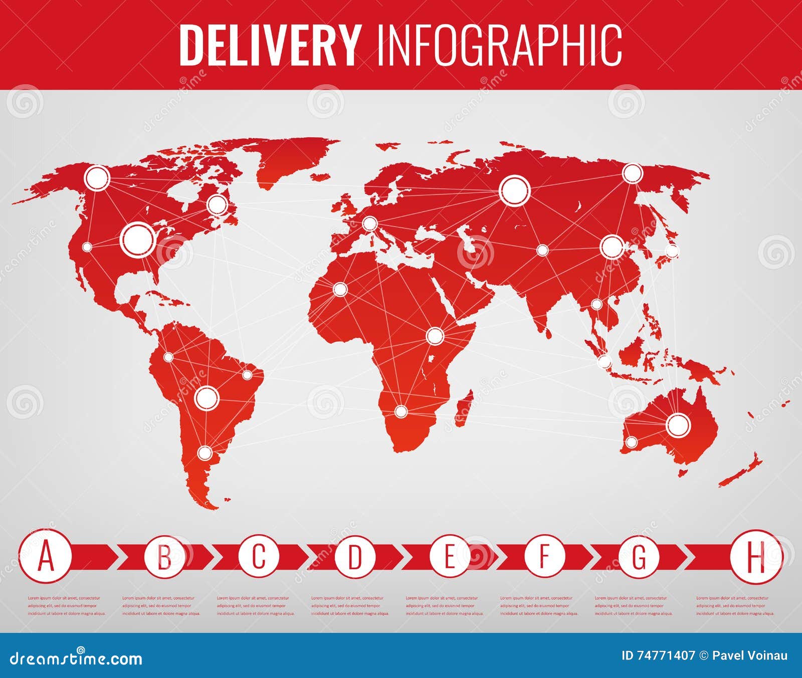 World Transportation and Logistics. Delivery and Shipping Infographic ...