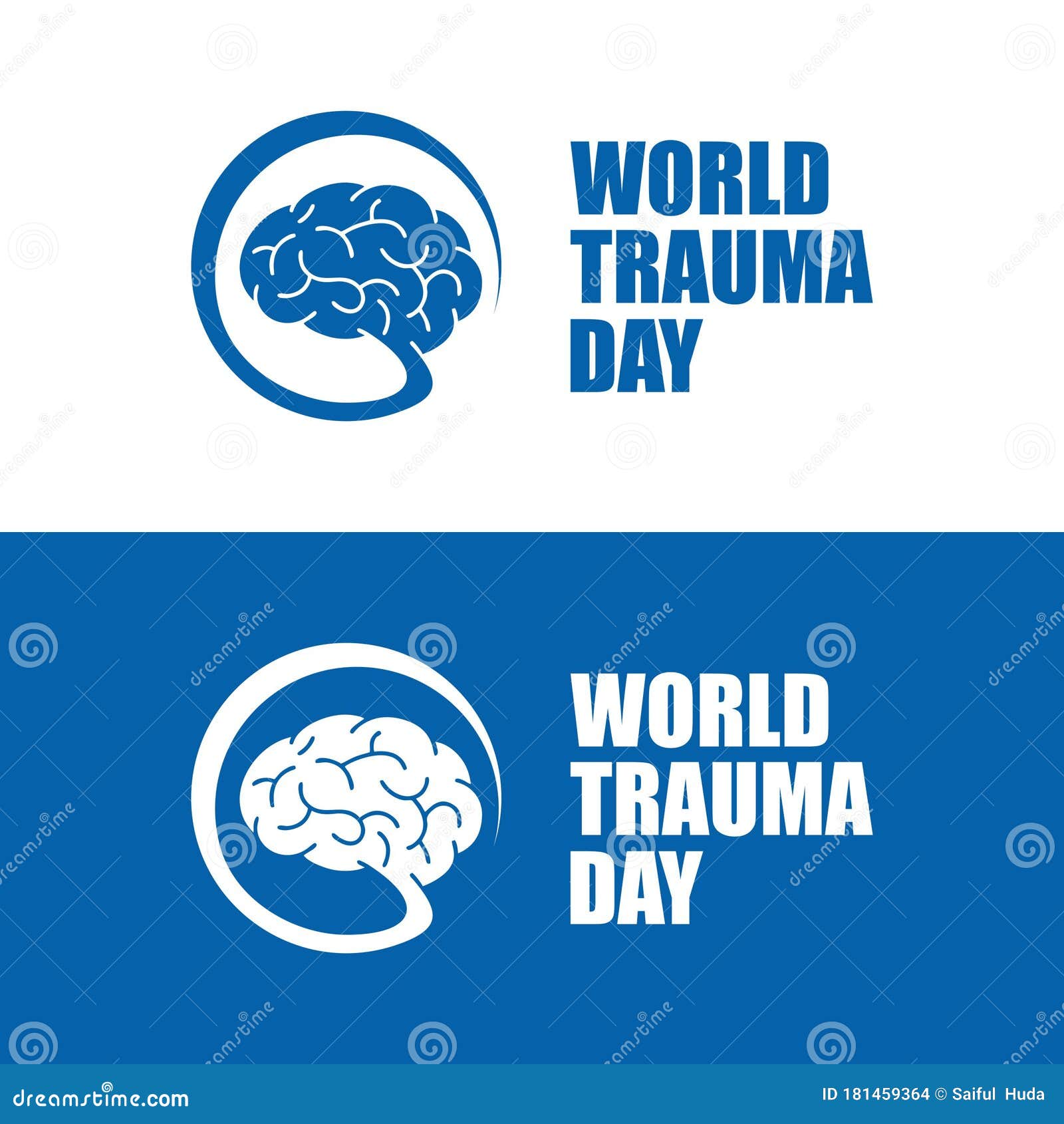 World Trauma Day Design Vector. Stock Vector - Illustration of icon ...