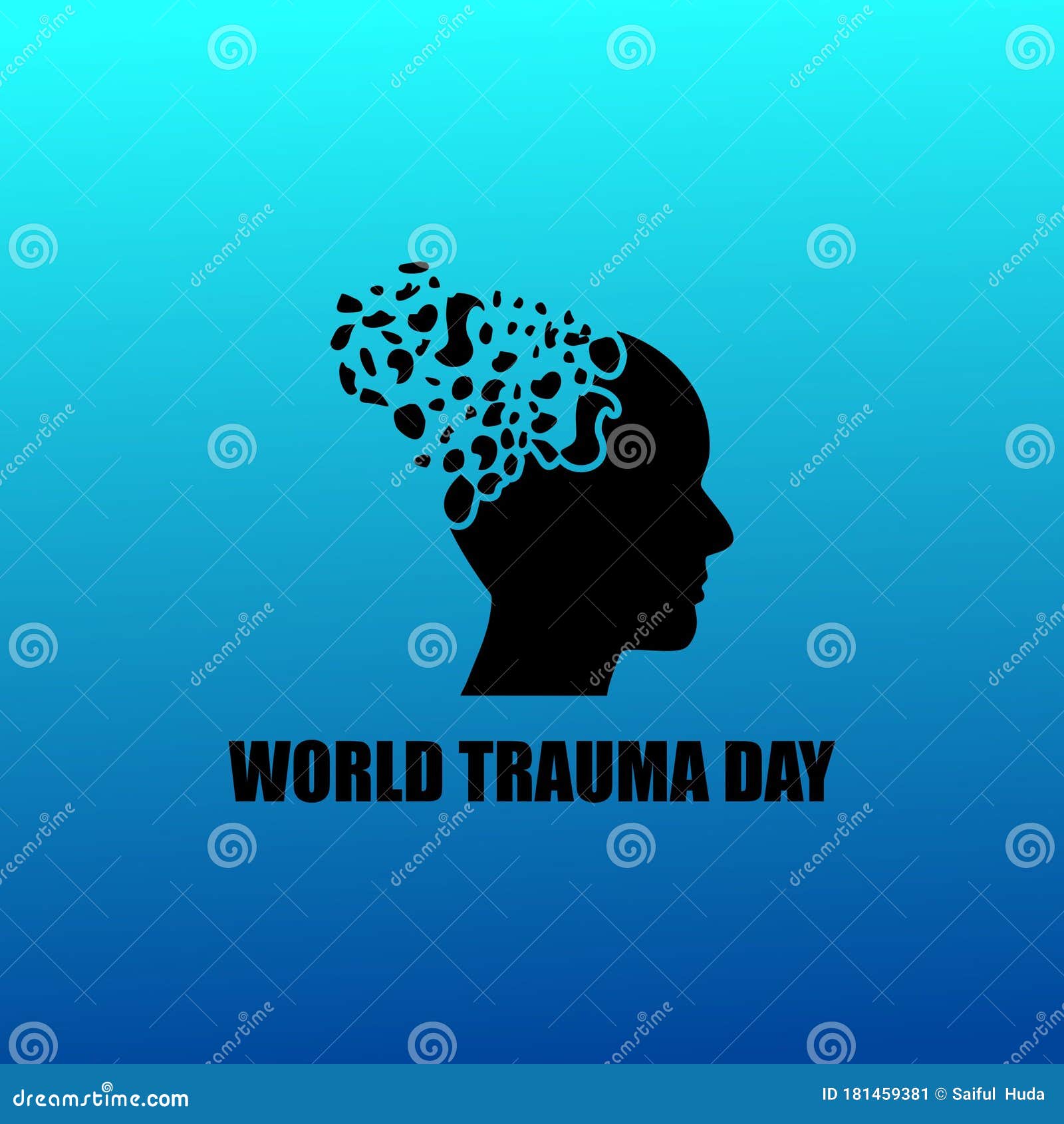 World Trauma Day Design Vector. Stock Vector - Illustration of graphic ...