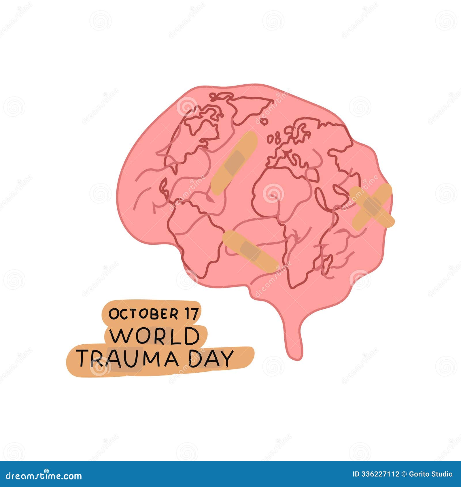World Trauma Day Design Vector Illustration Stock Illustration ...
