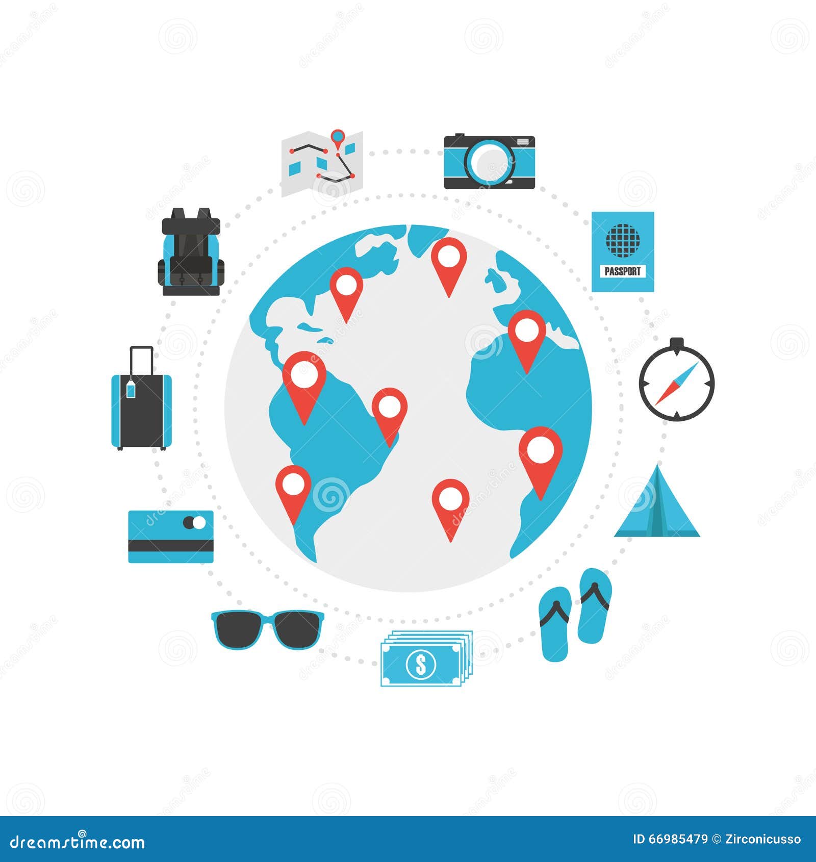 World travel icon stock vector. Illustration of globe - 66985479