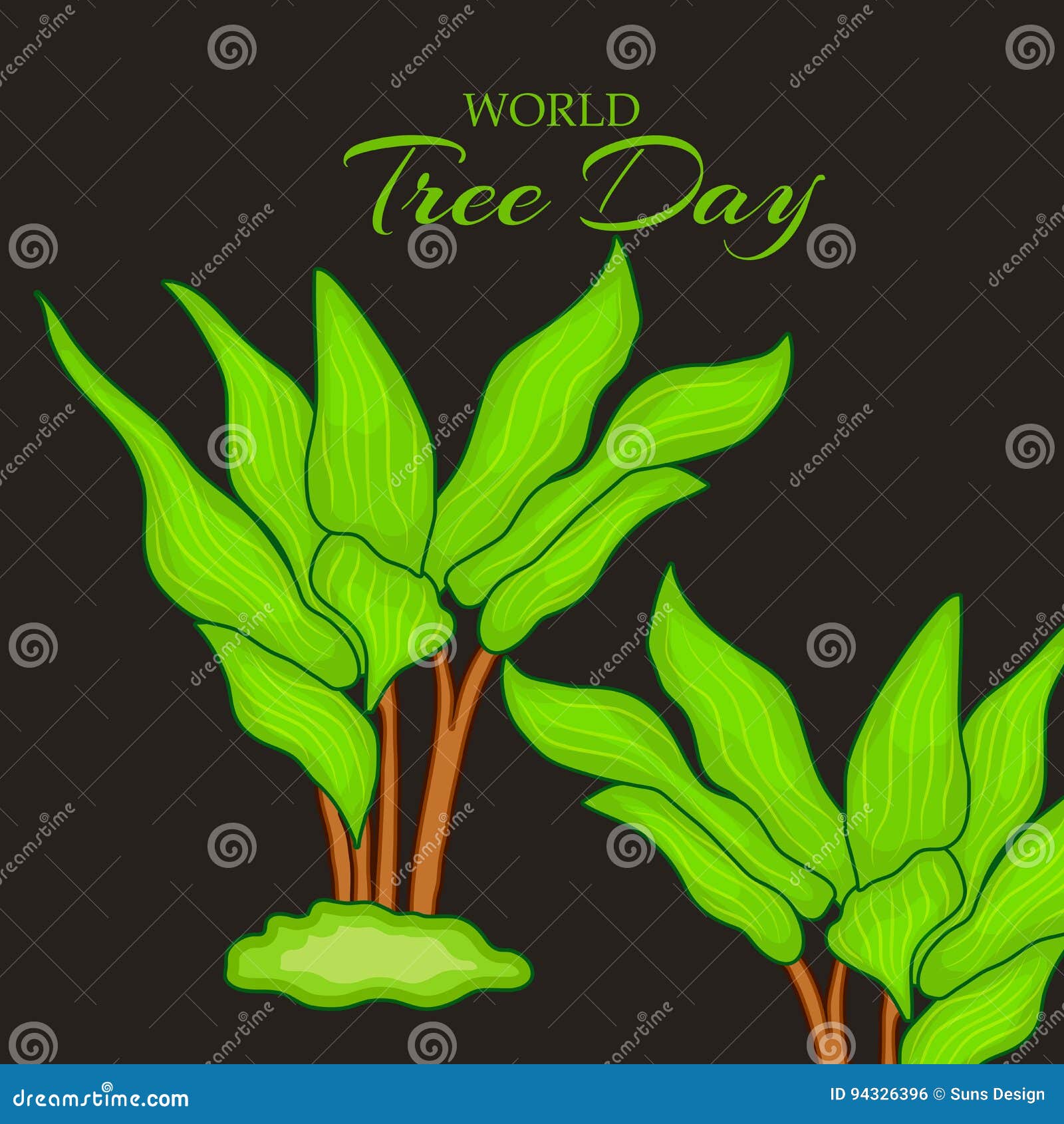 World Tree Day. stock illustration. Illustration of care - 94326396