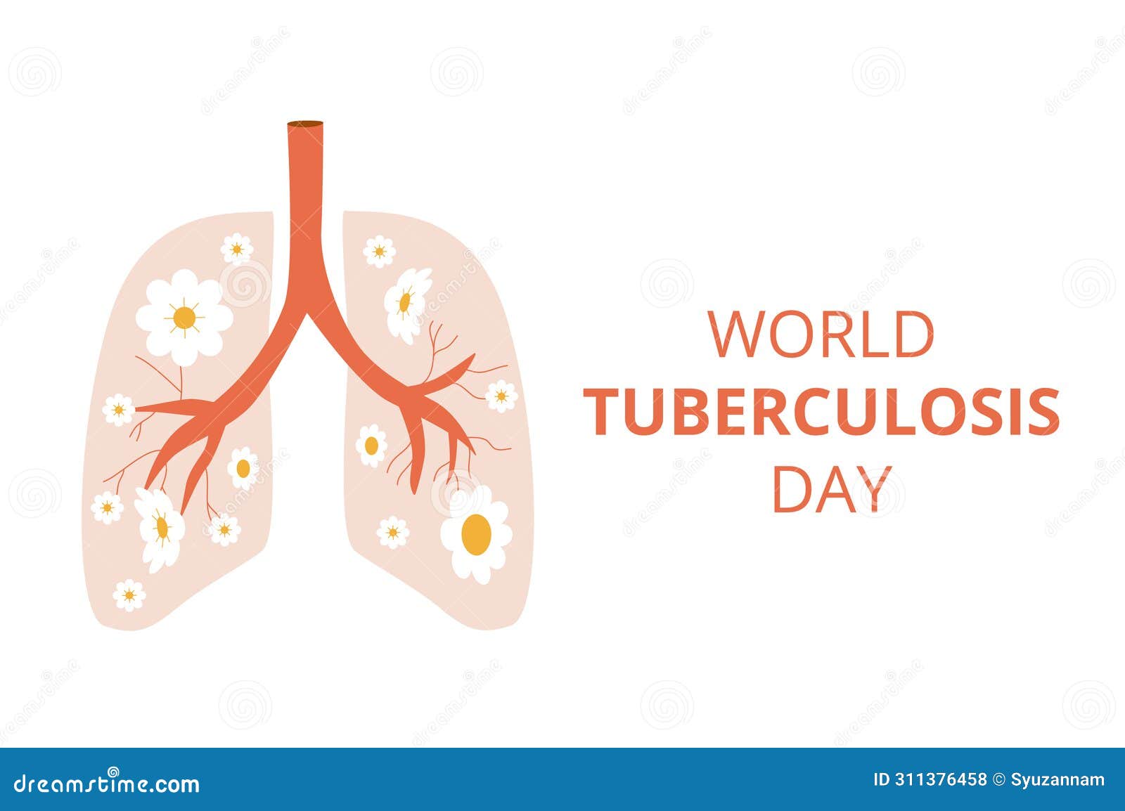 World Tuberculosis Day Banner Template. Awareness about Disease Stock ...