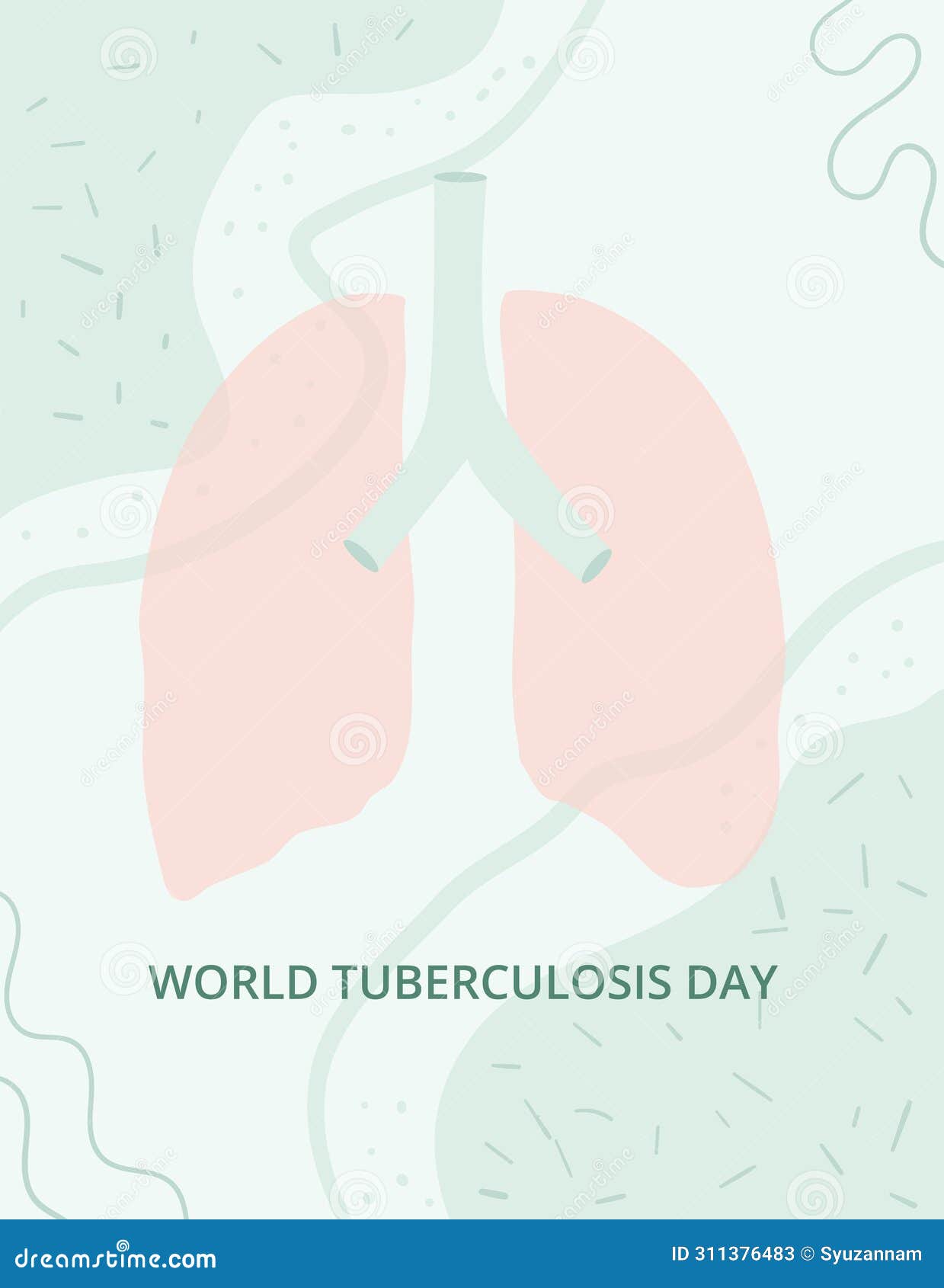 World Tuberculosis Day Banner Template. Awareness about Disease Stock ...