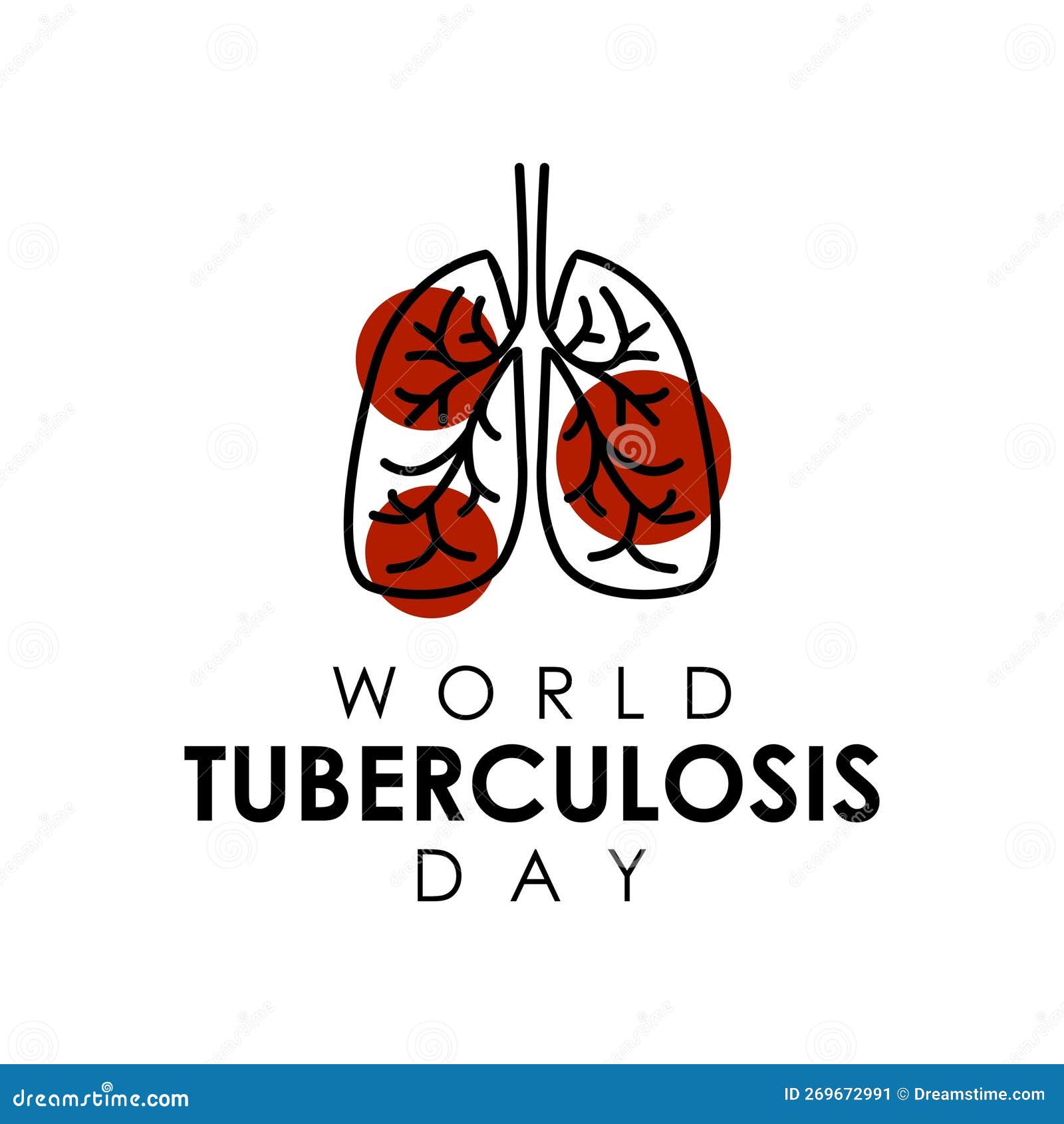 World Tuberculosis Day Banner Template Flat Design Stock Vector ...
