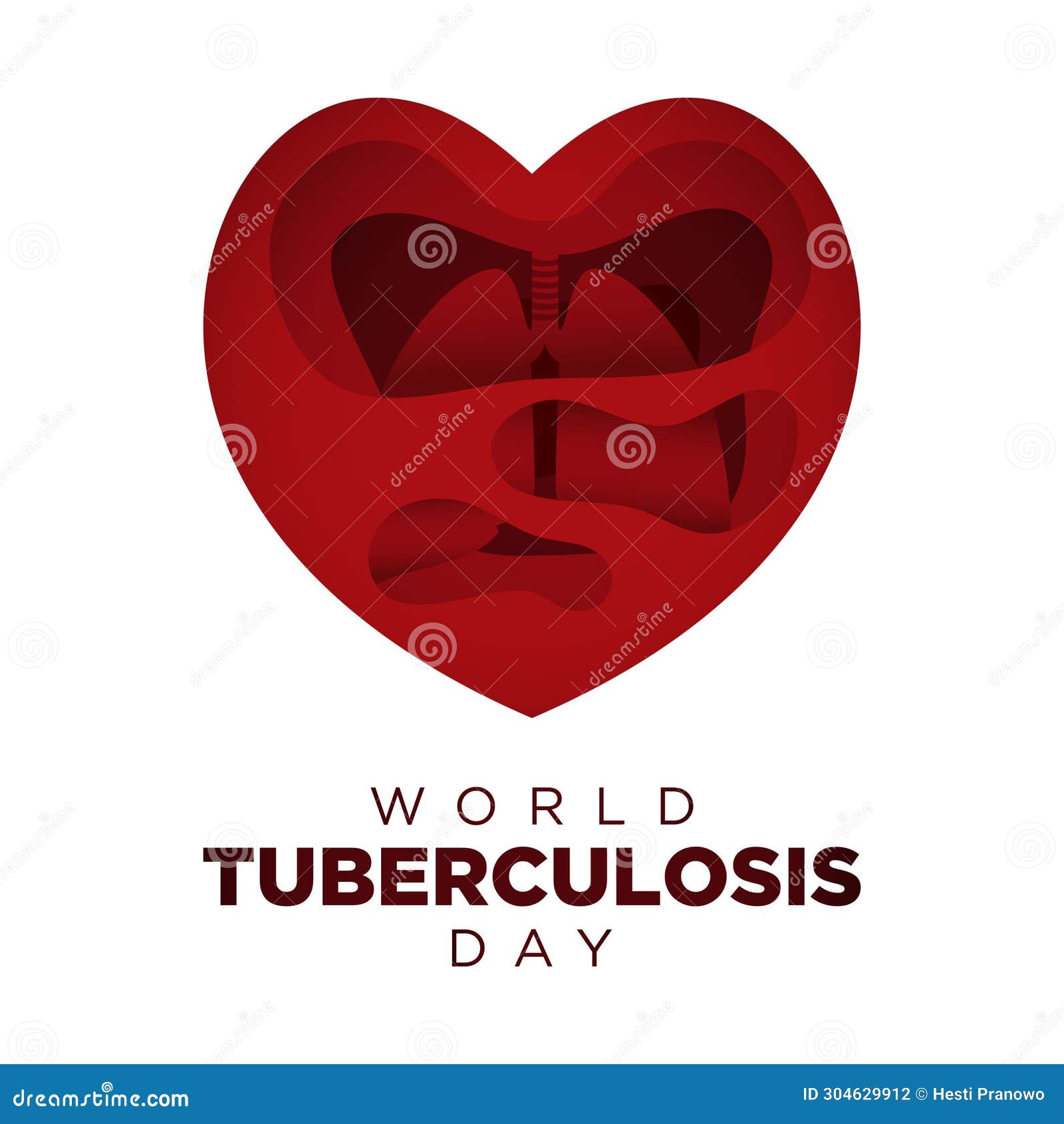 World Tuberculosis Day Paper Cut Design Style Stock Illustration ...