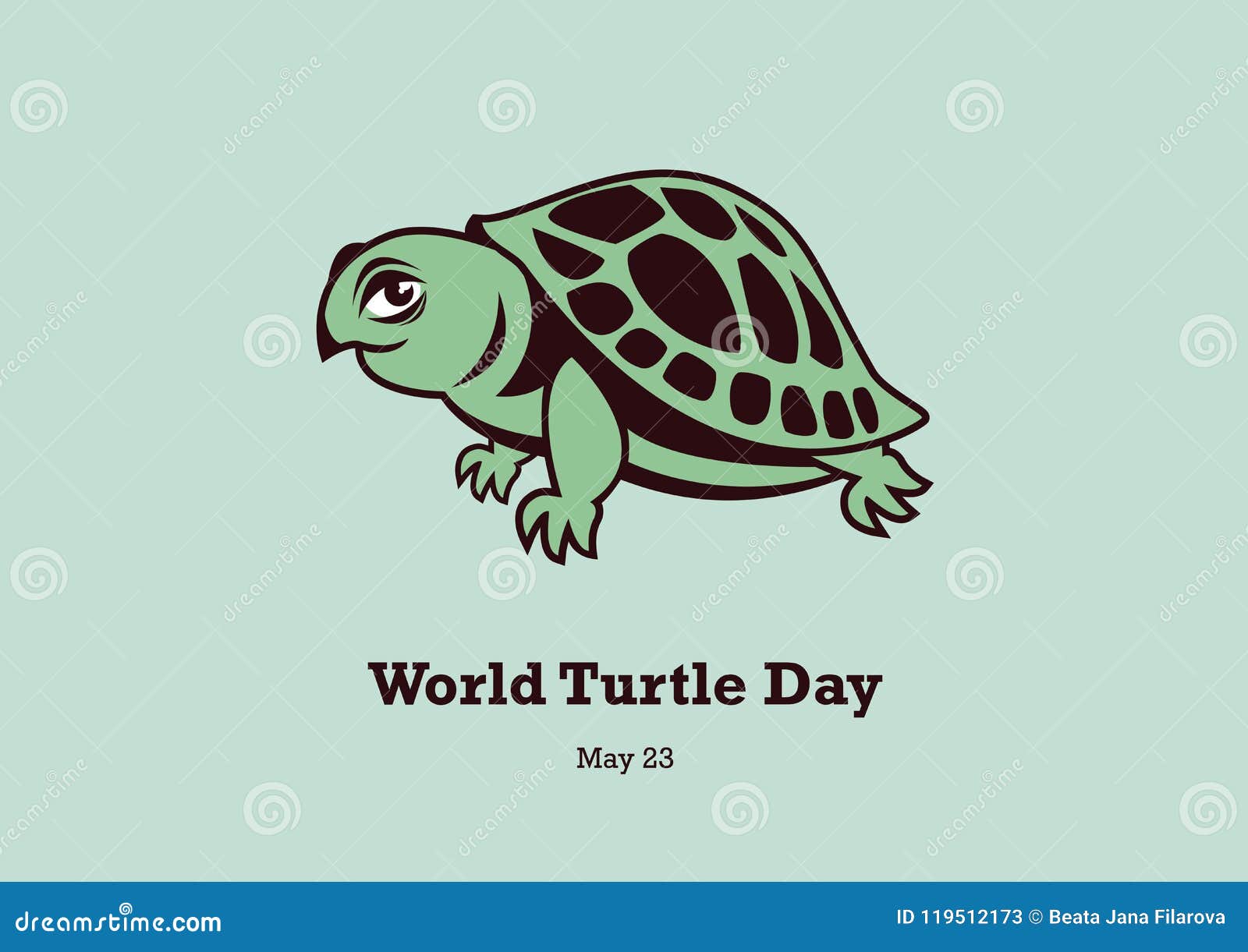 World Turtle Day vector stock illustration. Illustration of aquatic ...