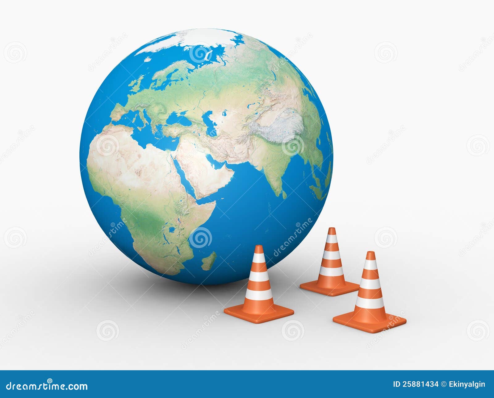 World Under Construction stock illustration. Illustration of globe ...