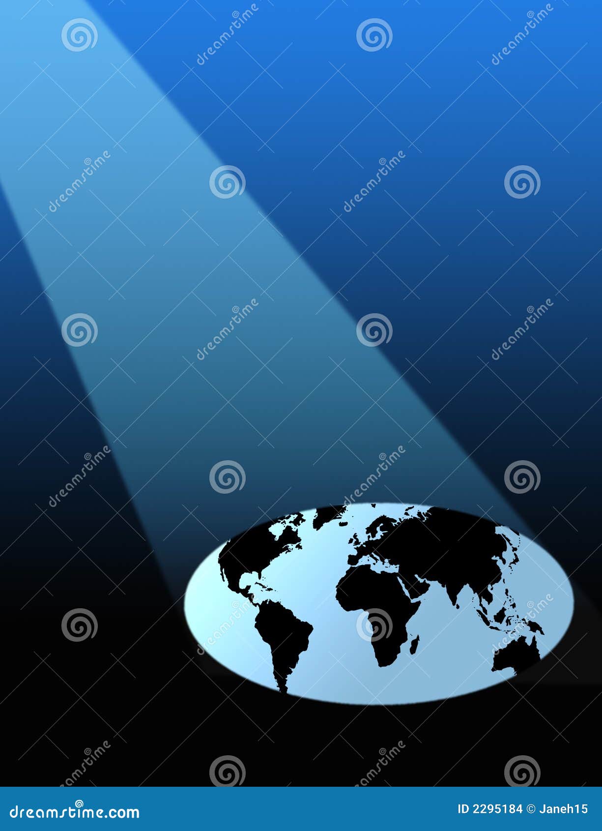 World under spotlight stock illustration. Illustration of opportunities ...