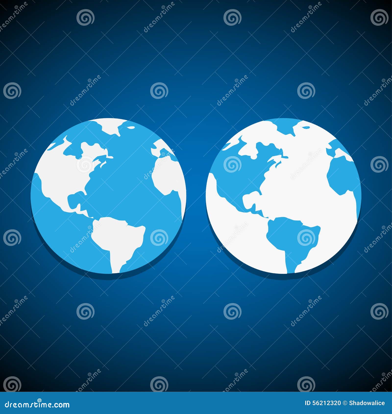 World Vector at an Blue Background Stock Vector - Illustration of ...