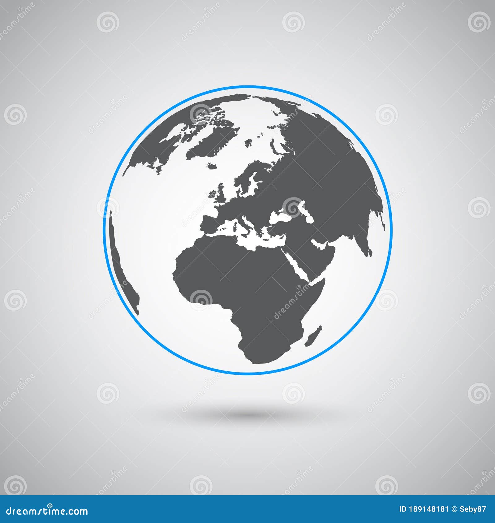 World Vector Symbol, Flat Design Stock Vector - Illustration of land ...