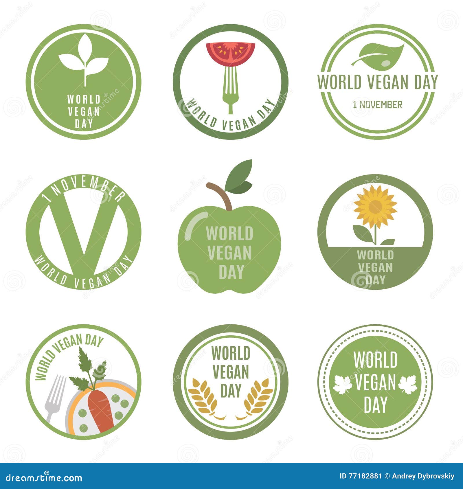 World Vegan Day stock vector. Illustration of international - 77182881
