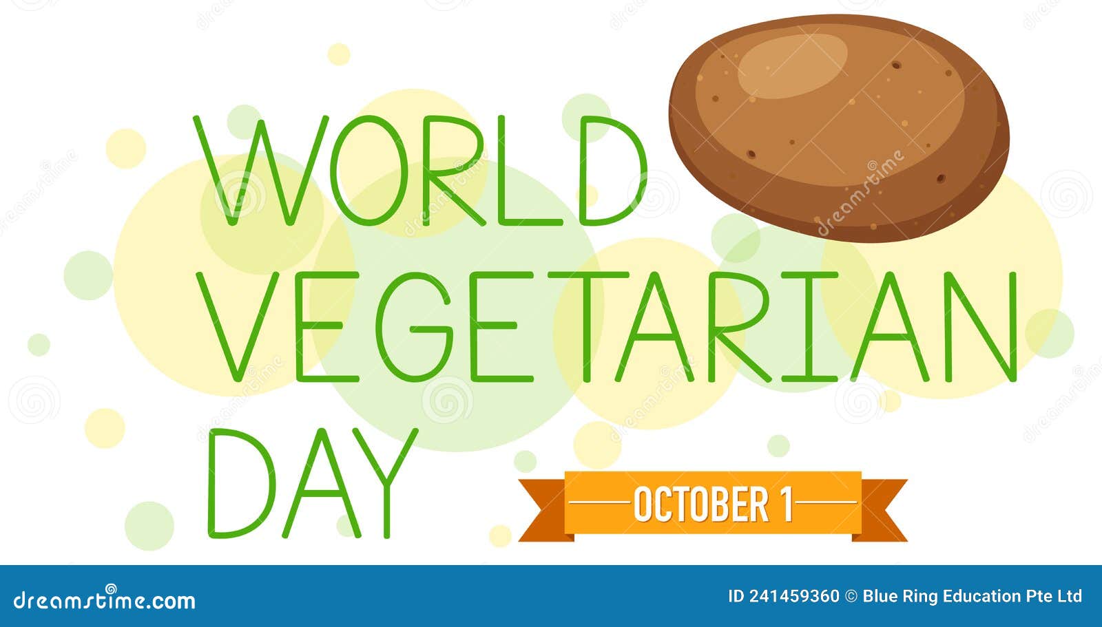 World Vegetable Day Poster with a Potato Stock Vector - Illustration of ...