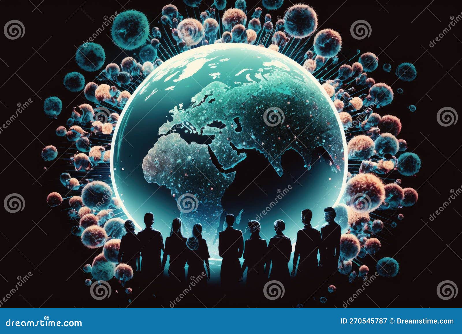 World of Viruses. Generative AI Stock Illustration - Illustration of ...