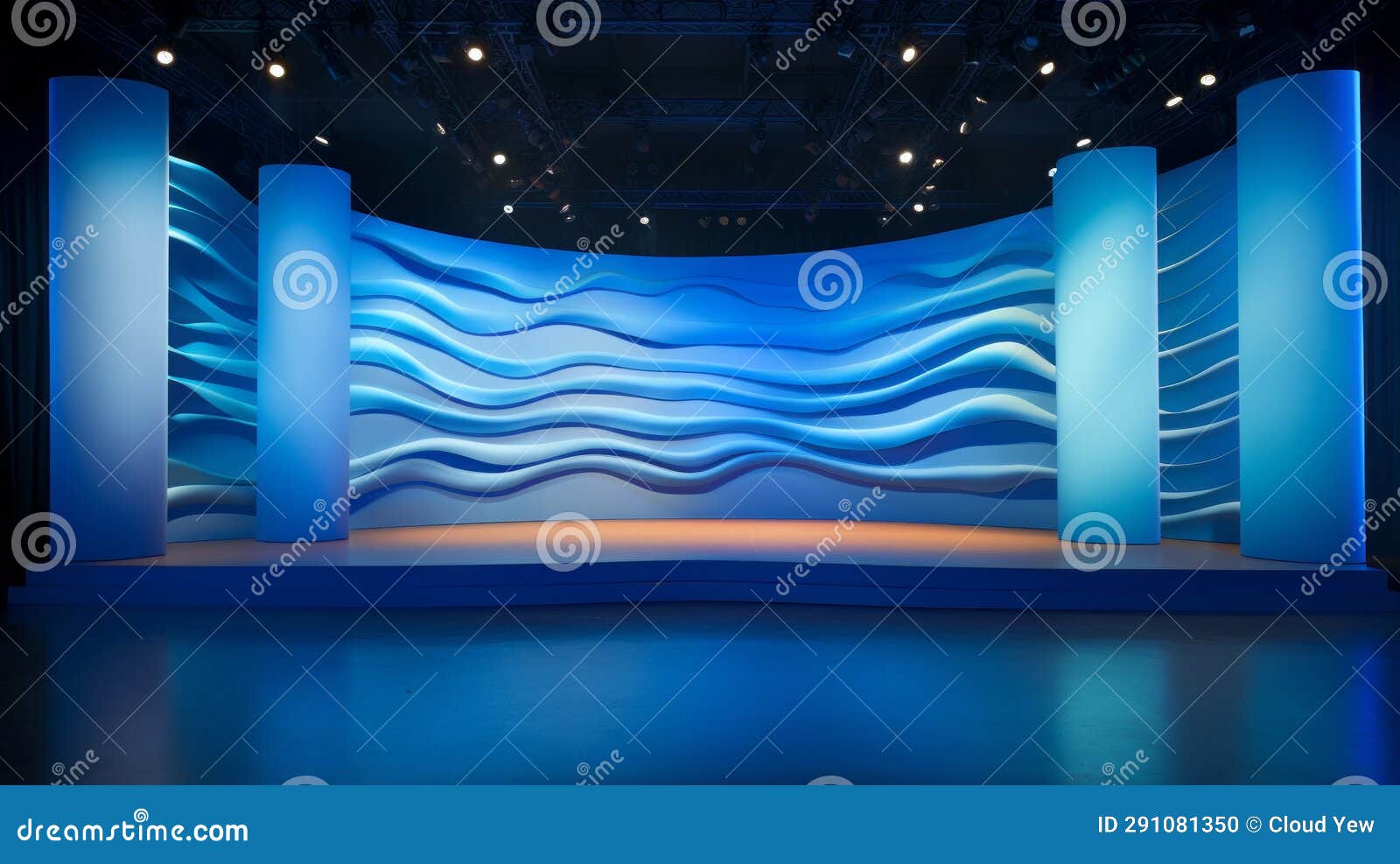 World of Visual Depth 3d Backdrop Stock Illustration - Illustration of ...