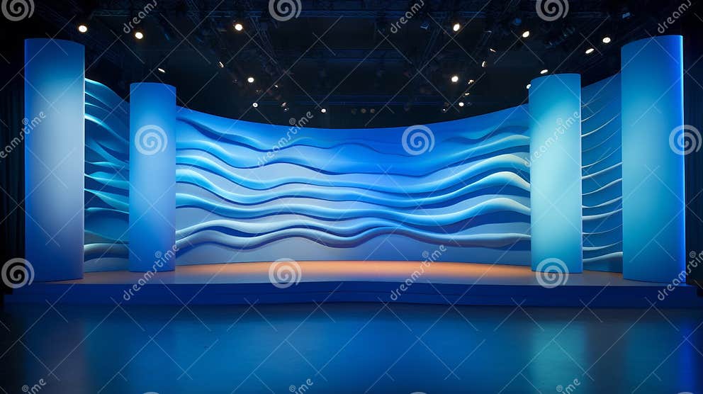 World of Visual Depth 3d Backdrop Stock Illustration - Illustration of ...
