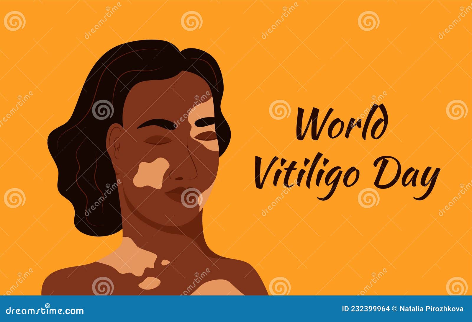World Vitiligo Day Poster Leaflet Banner Stock Vector Illustration