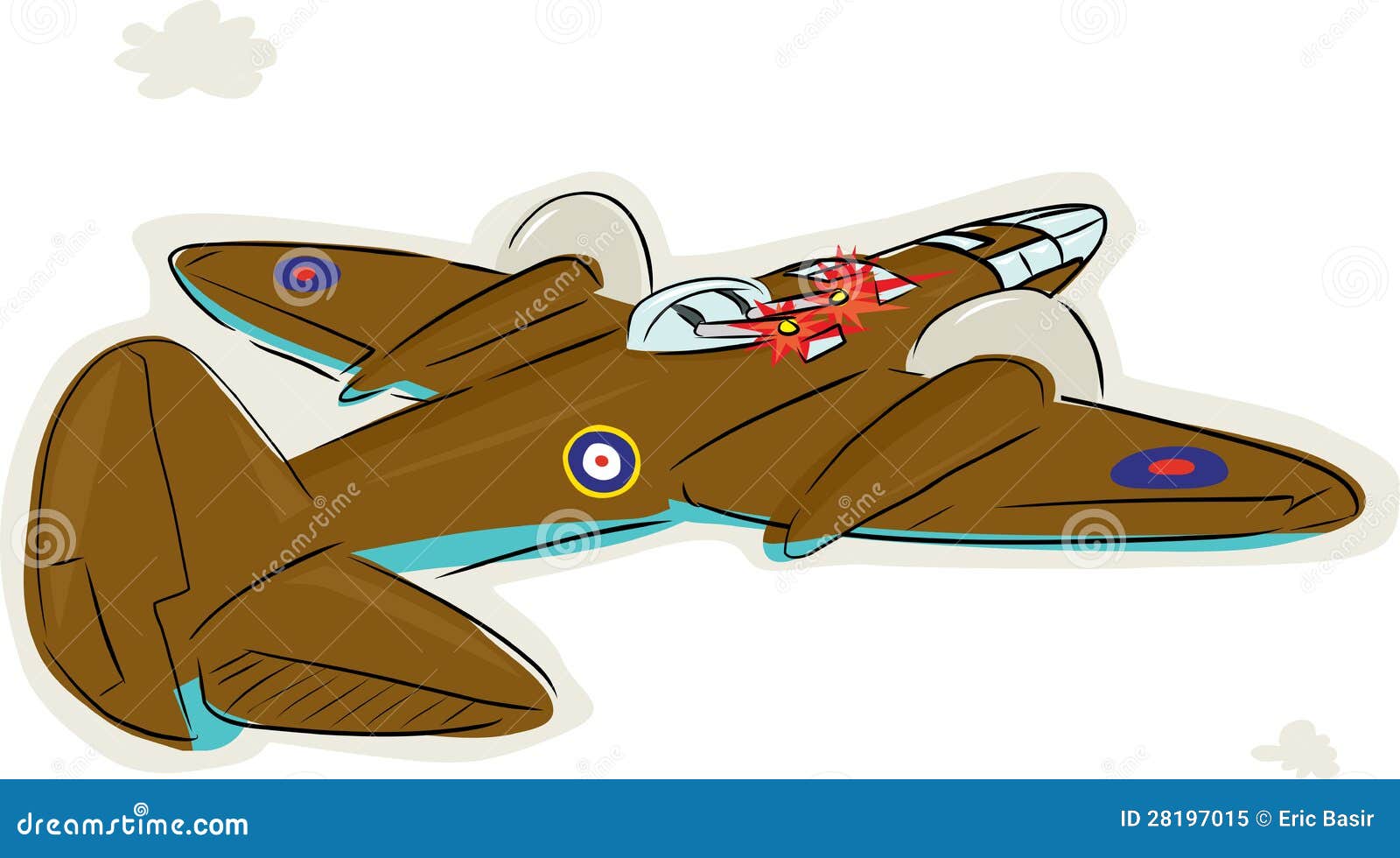 World War 2 Bomber Attacking Stock Vector - Illustration of firing ...