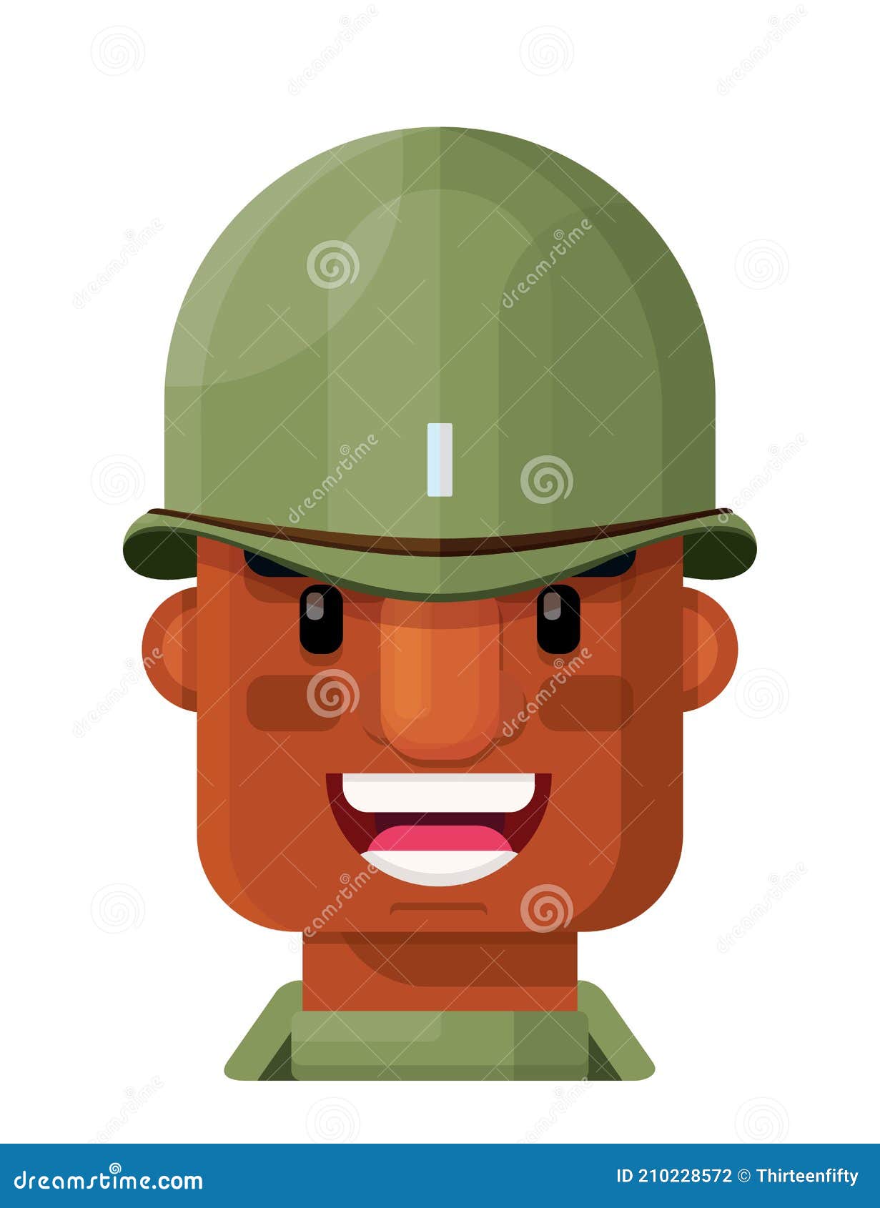 World War 2 Army Lieutenant Flat Vector Illustration Icon Avatar Stock ...