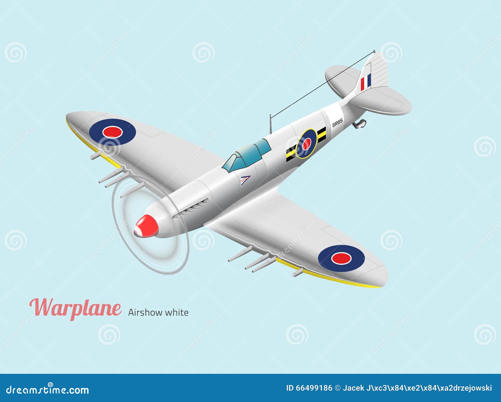 World War British Silver Warplane Isometric Vector Stock Vector ...