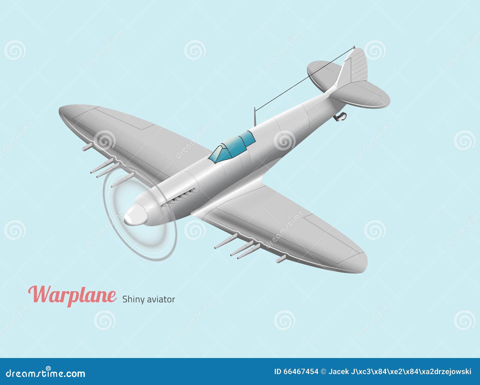 World War British Silver Warplane Isometric Vector without Emblem Stock ...