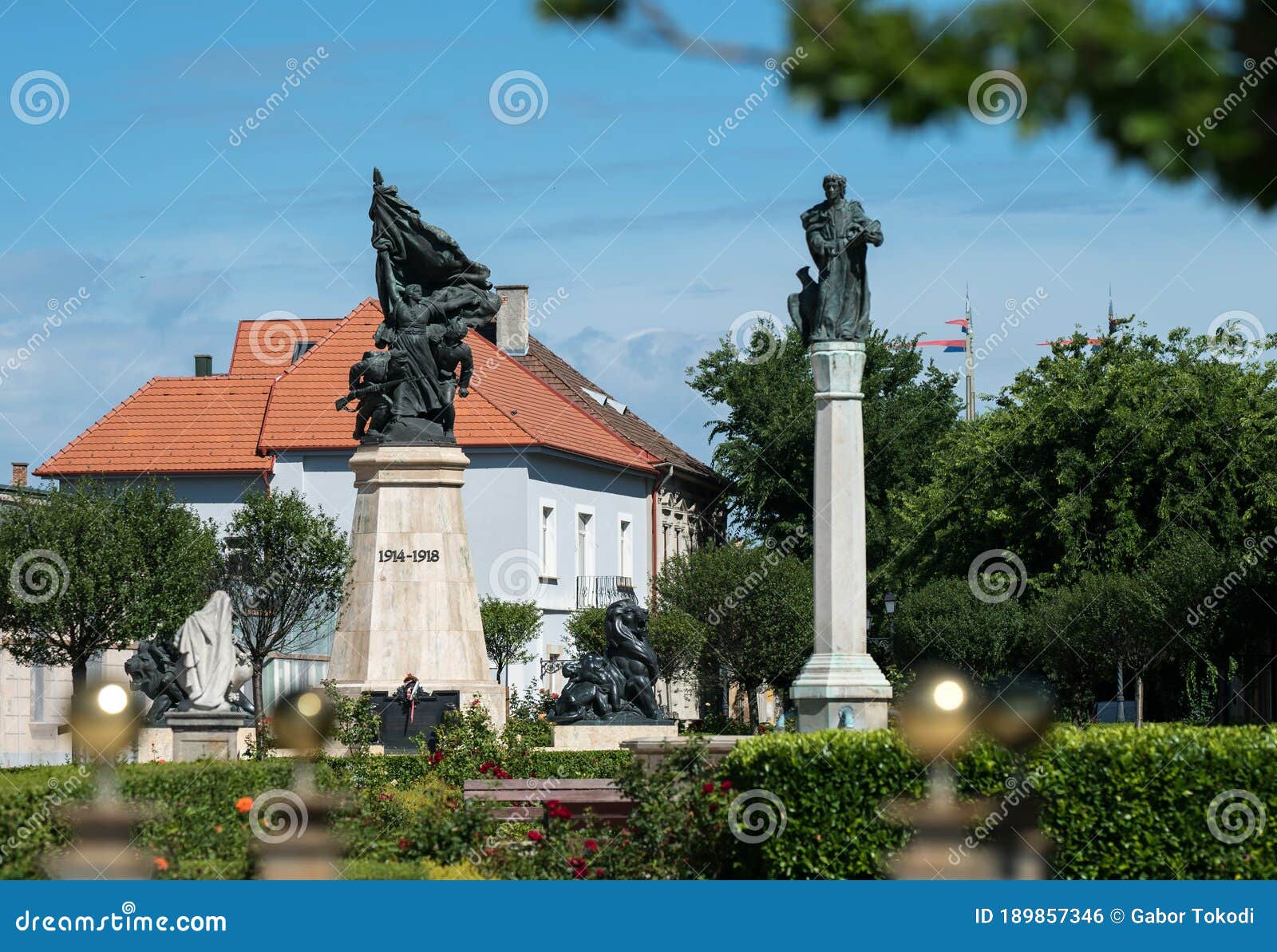 World War I Memorial Statue in the Main Square of Vac Editorial Photo ...