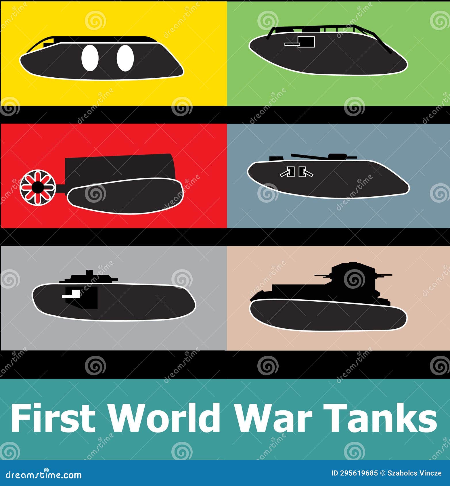 World War I Military Tank Icon Stock Vector - Illustration of table ...
