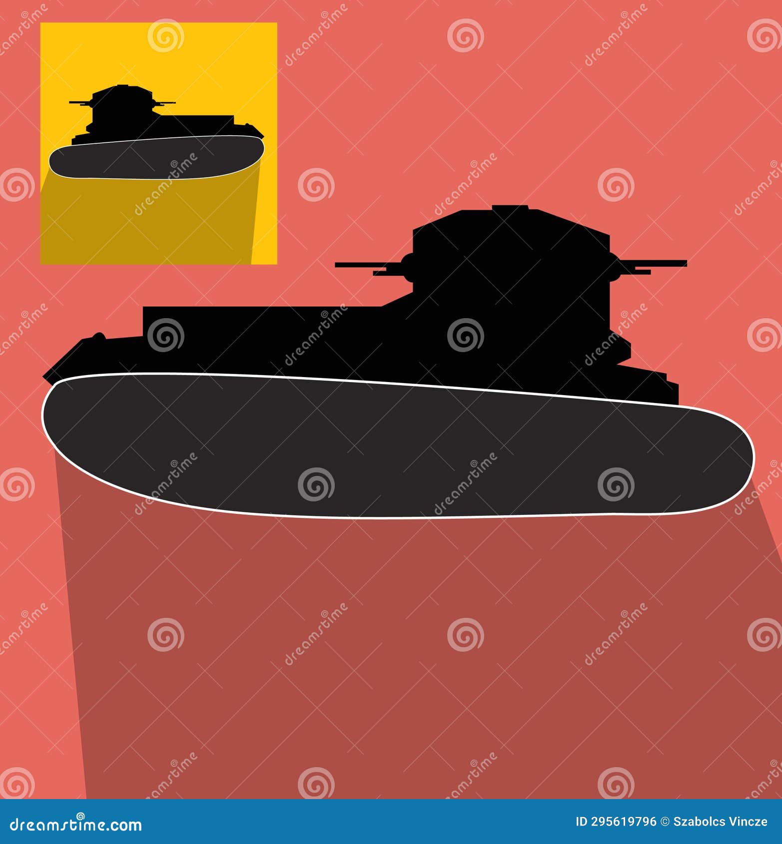 World War I Military Tank Icon Stock Vector - Illustration of armor ...