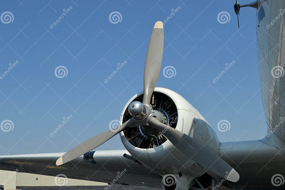 World War II Airplane Propellor Stock Image - Image of transport, white ...
