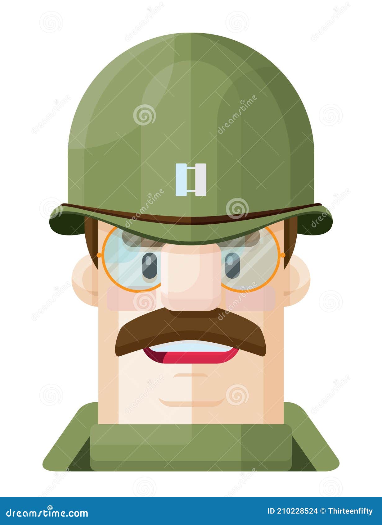World War II Army Captain Flat Vector Illustration Icon Stock Vector ...