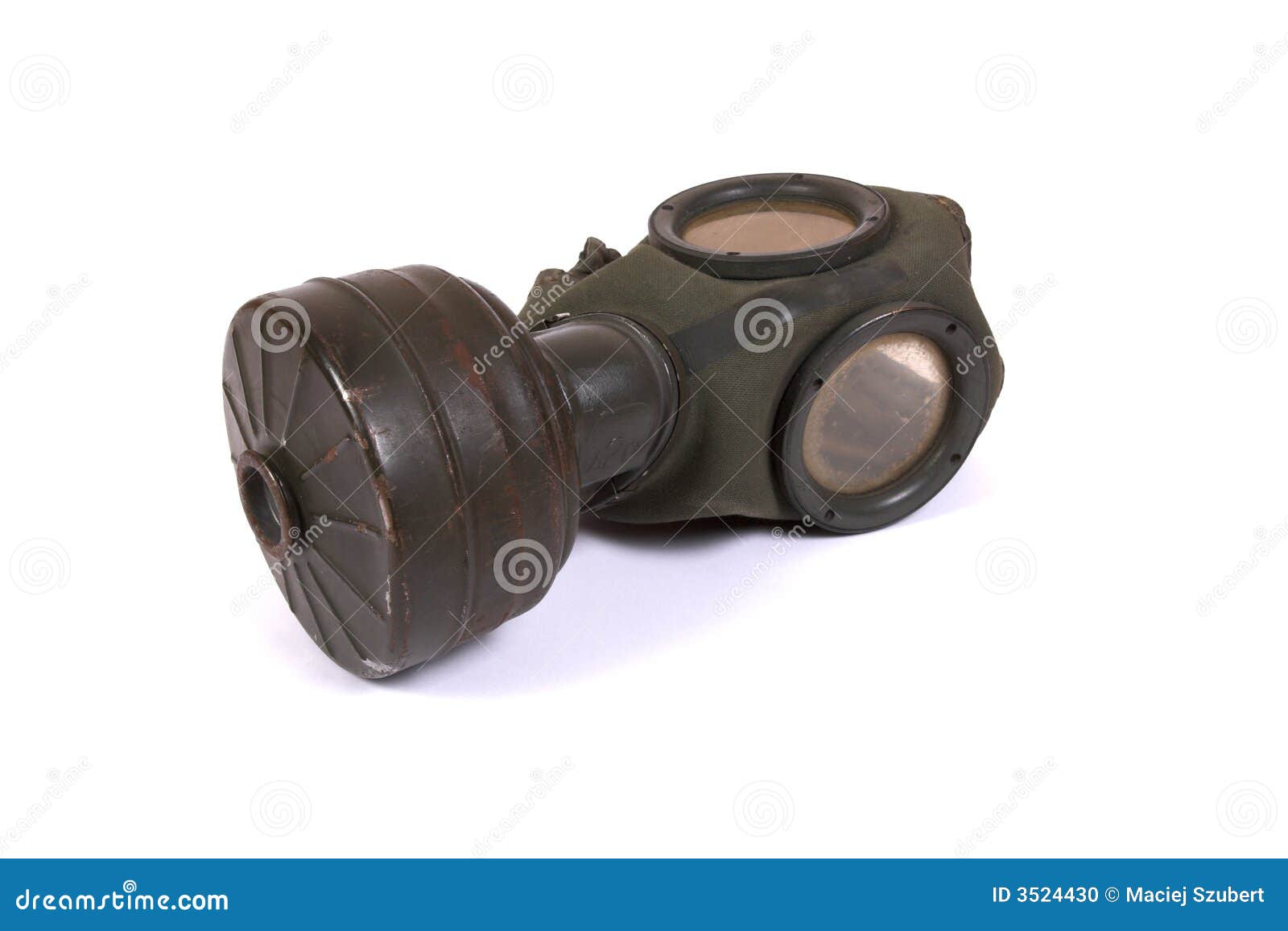 World War II gas mask (1) stock photo. Image of isolated - 3524430
