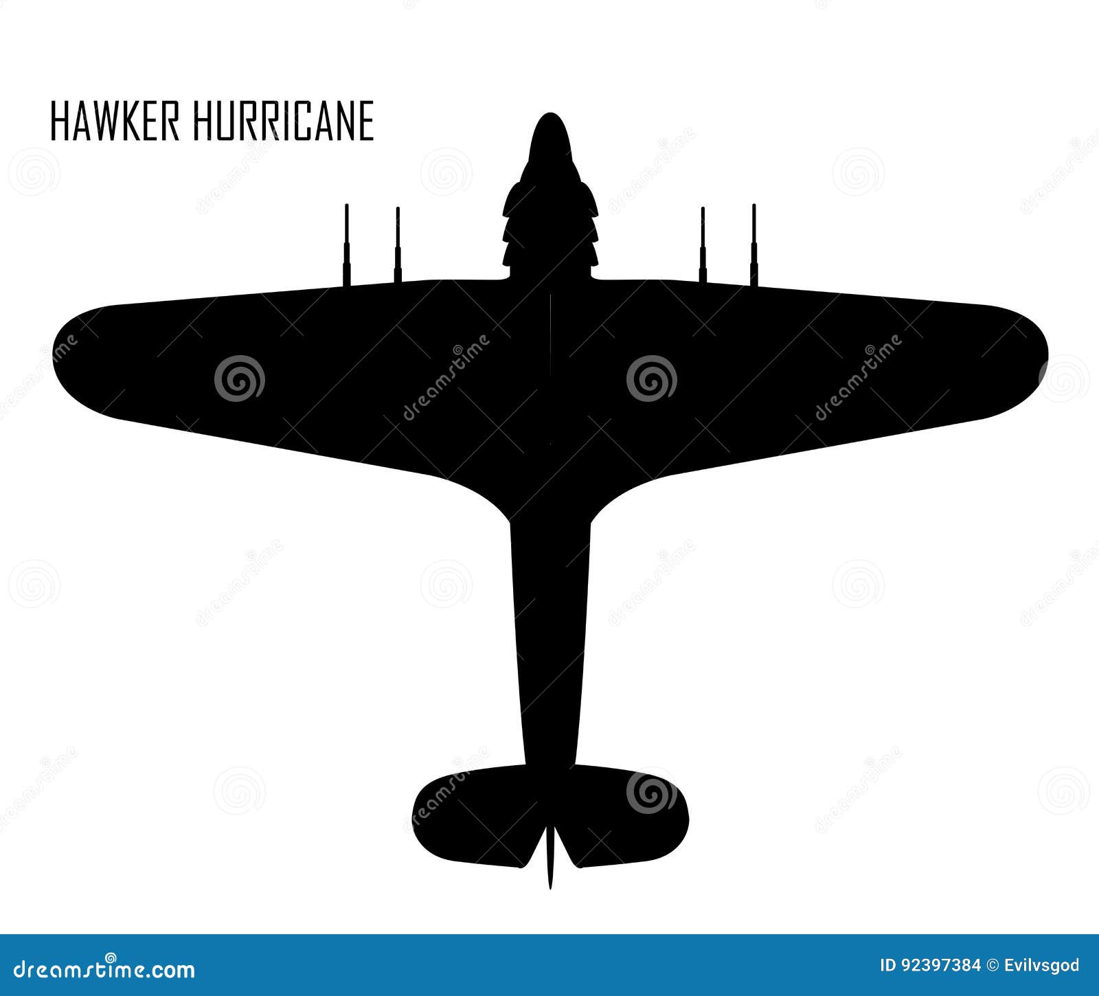 World War II - Hawker Huricane Stock Vector - Illustration of world ...