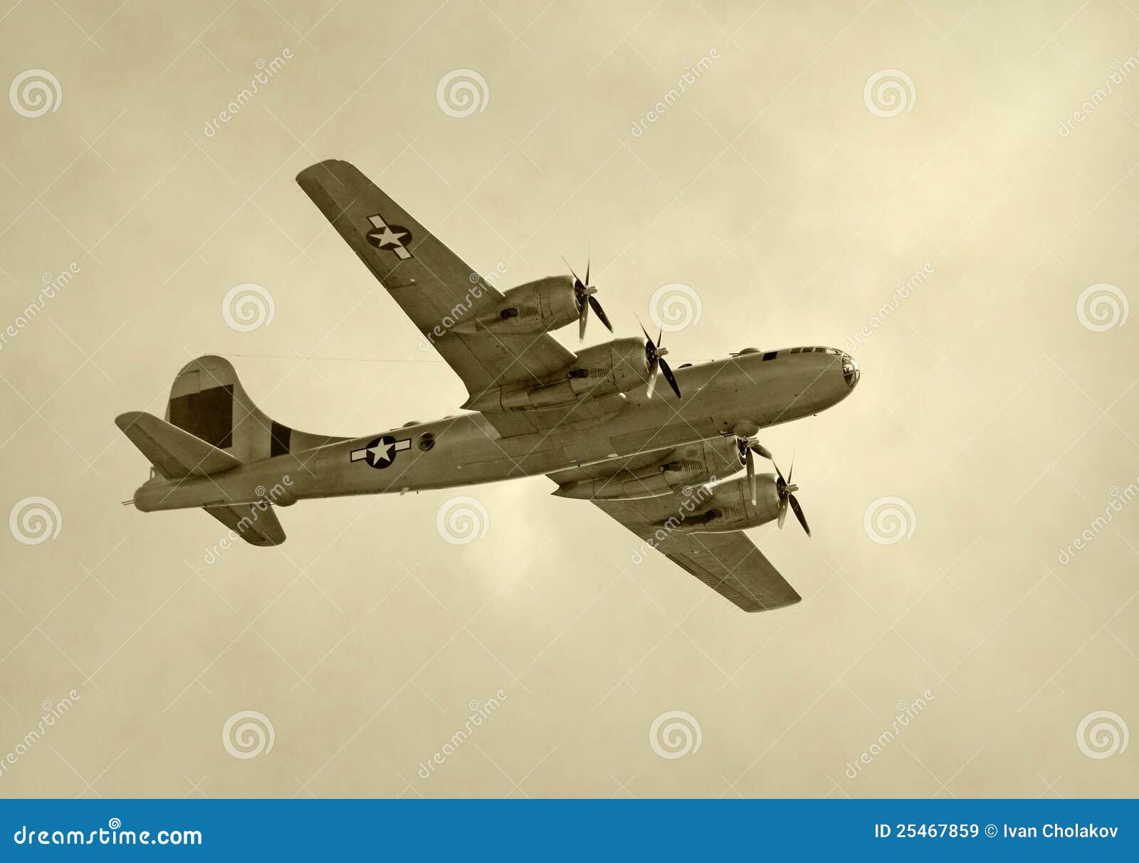 World War II heavy bomber stock image. Image of black - 25467859