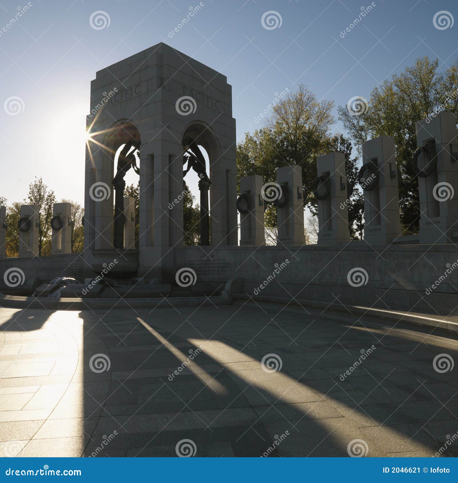 World War II Memorial stock image. Image of color, vacation - 2046621