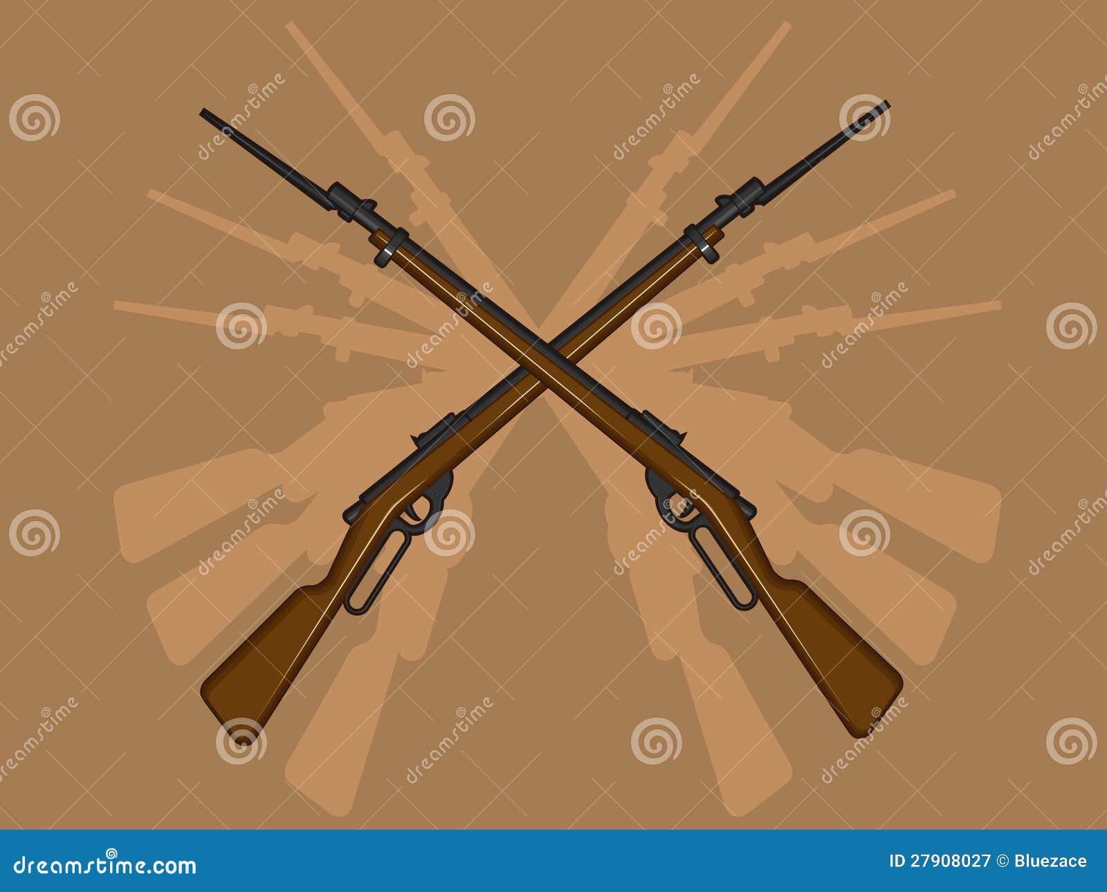 World War II Rifle With Bayonet Cartoon Vector | CartoonDealer.com ...