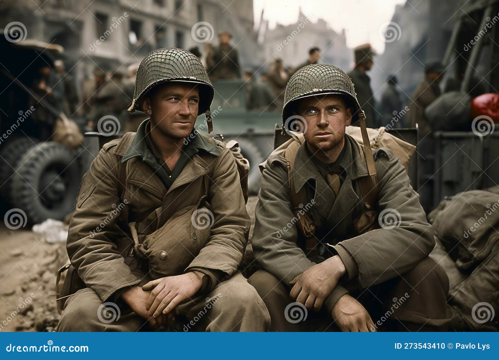 World War II Soldiers. AI Generated Stock Illustration - Illustration ...