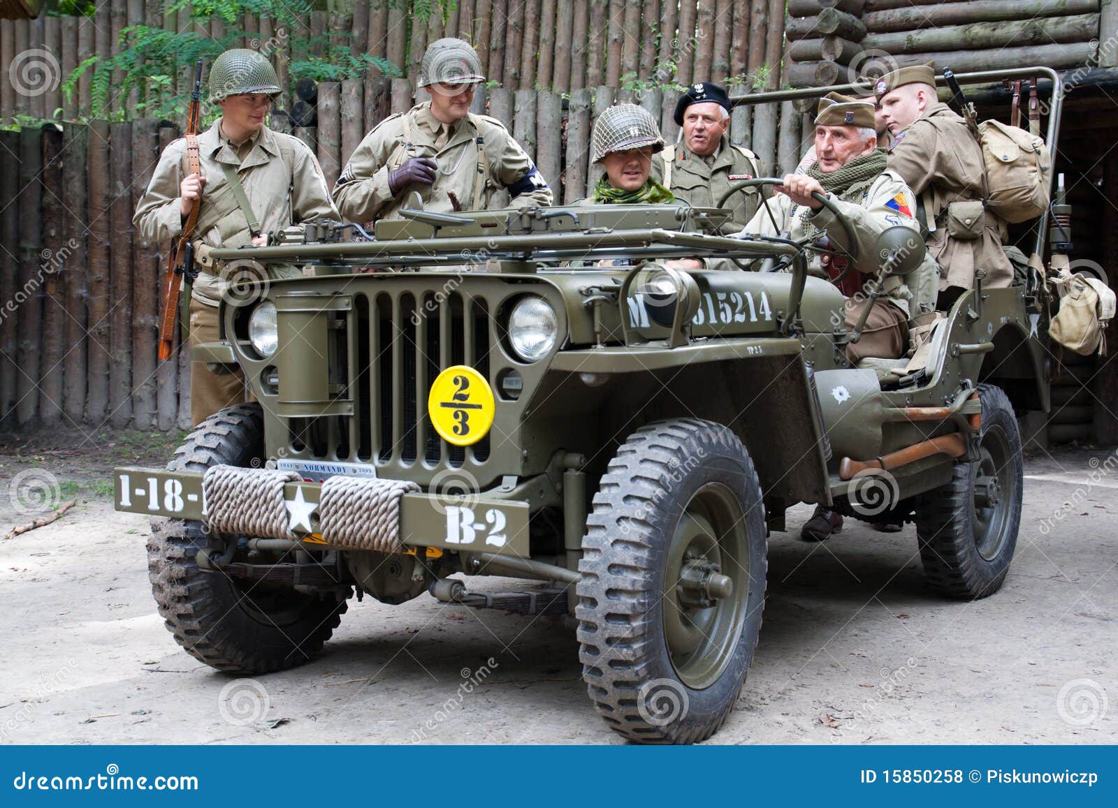 World War II US Army Soldiers With Willys Editorial Stock Photo - Image ...