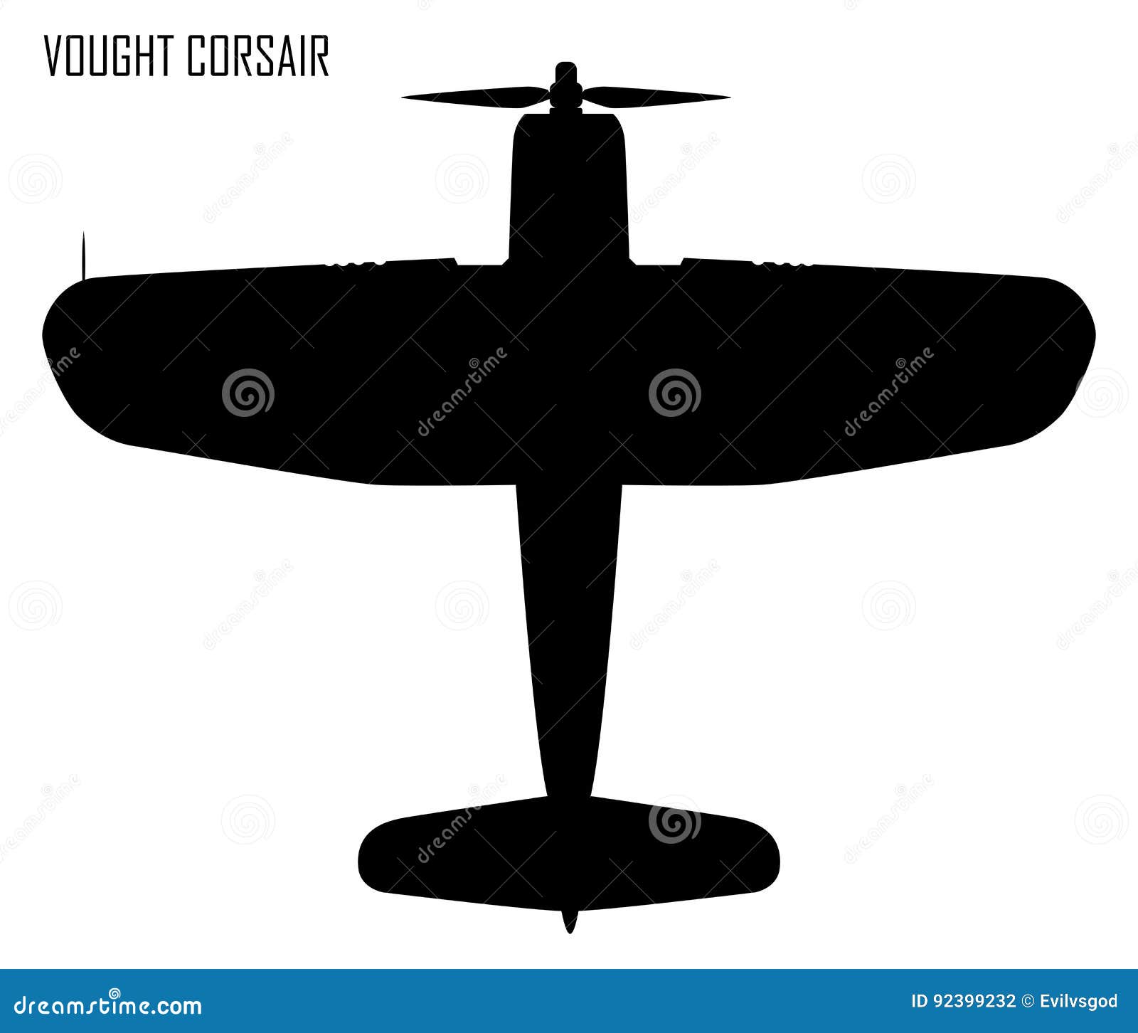 World War II - Vought F4U Corsair Vector Illustration | CartoonDealer ...