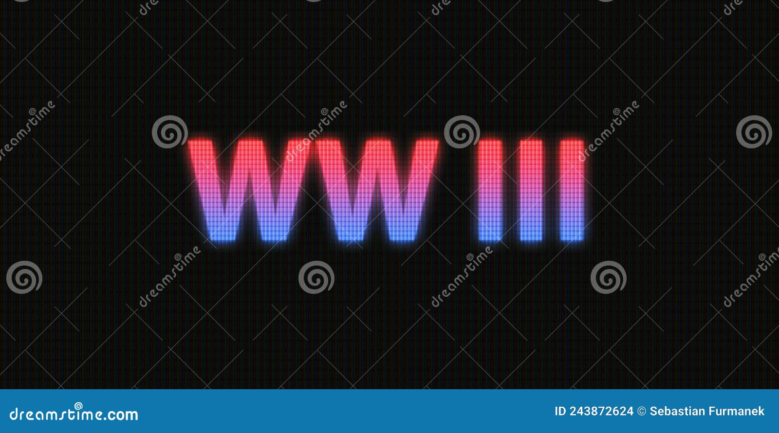 World War 3 Neon Sign. Modern War Stock Illustration - Illustration of ...
