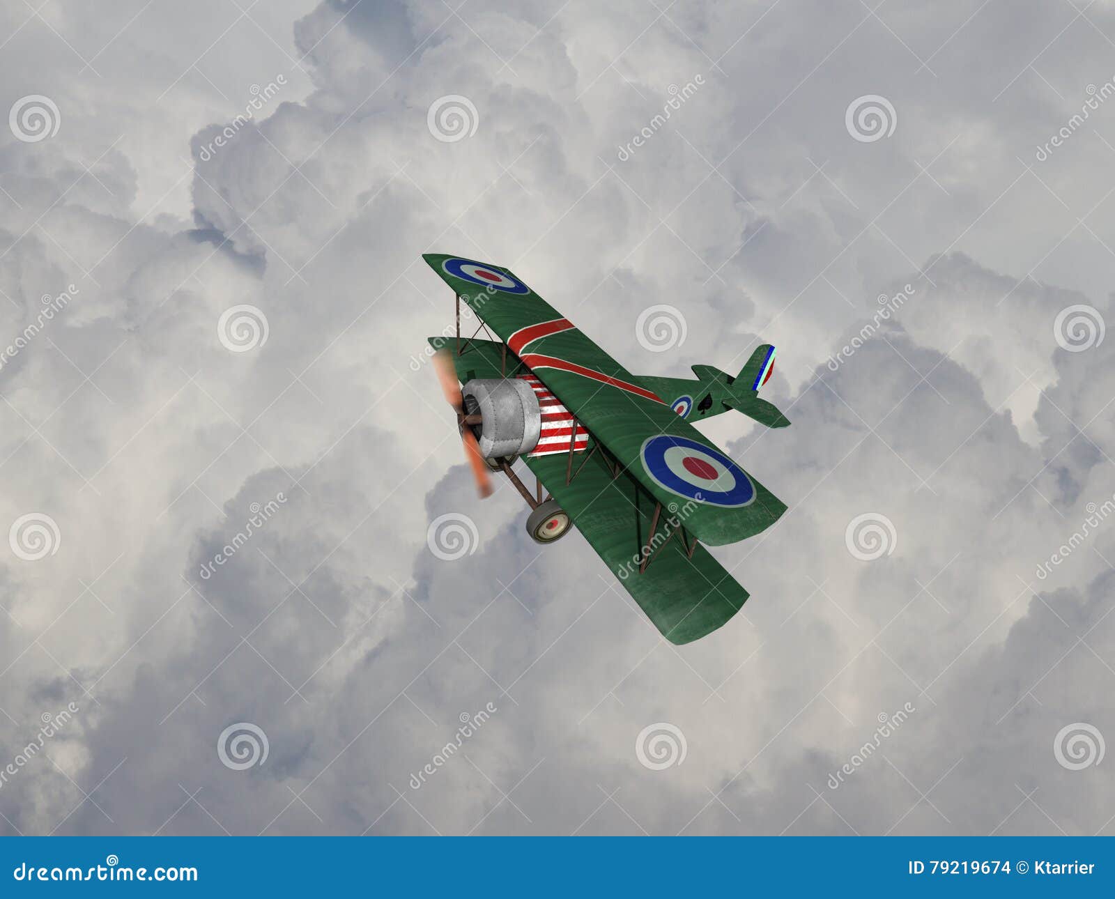 World War One Aircraft stock illustration. Illustration of biplane ...