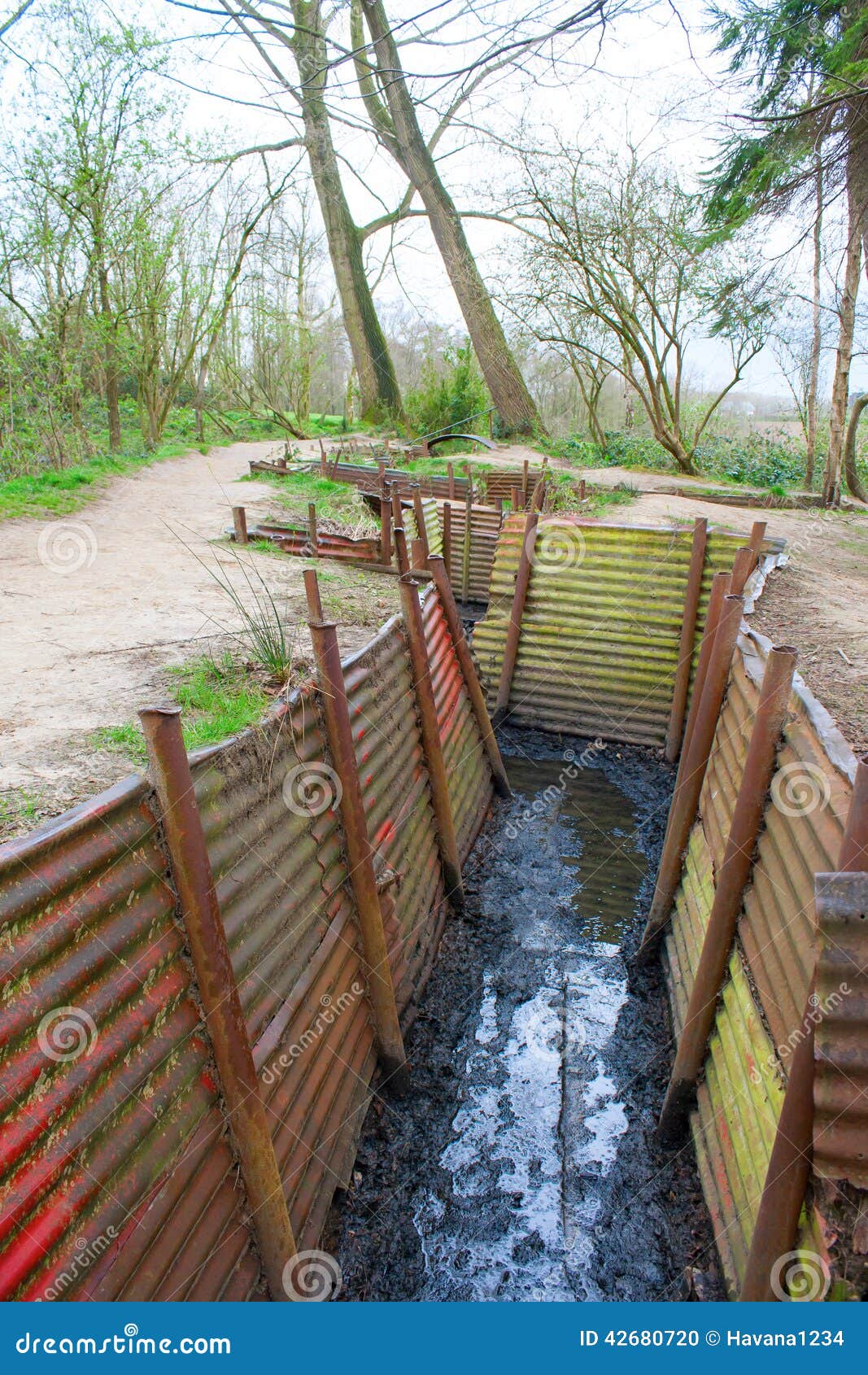 World War One Trenches on Hill in Flanders Fields Belgium Stock Photo ...