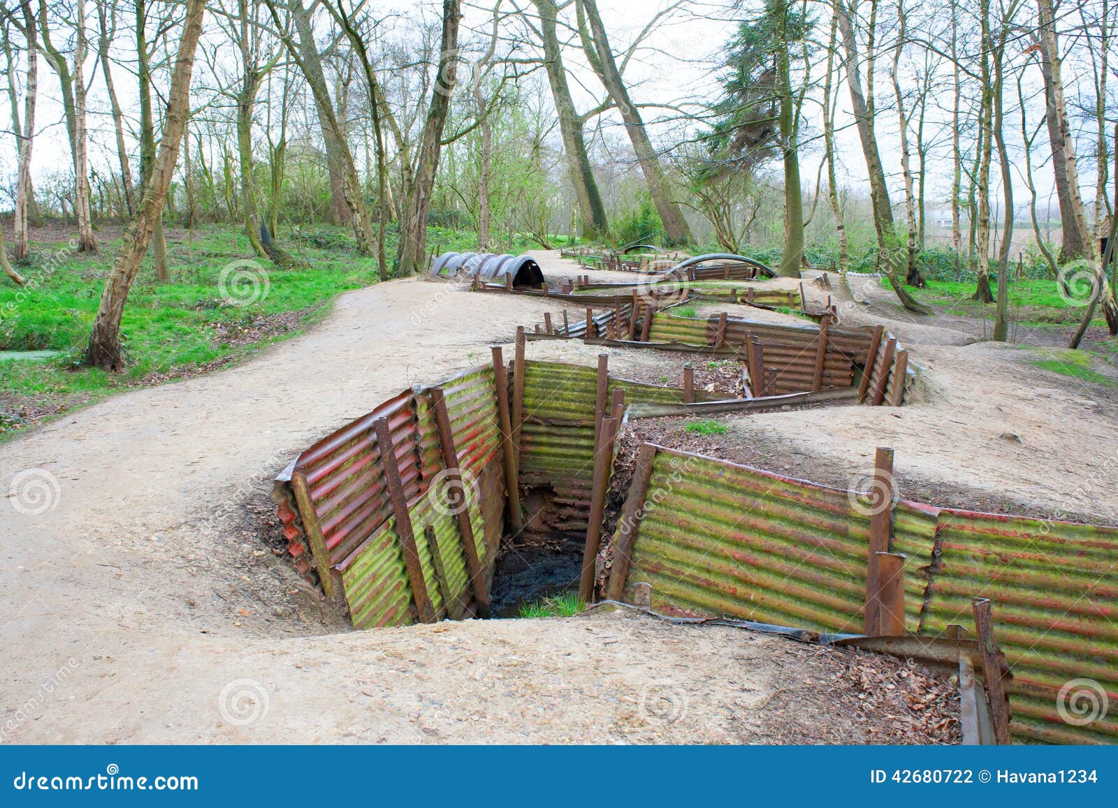 World War One Trenches on Hill in Flanders Fields Belgium Stock Photo ...