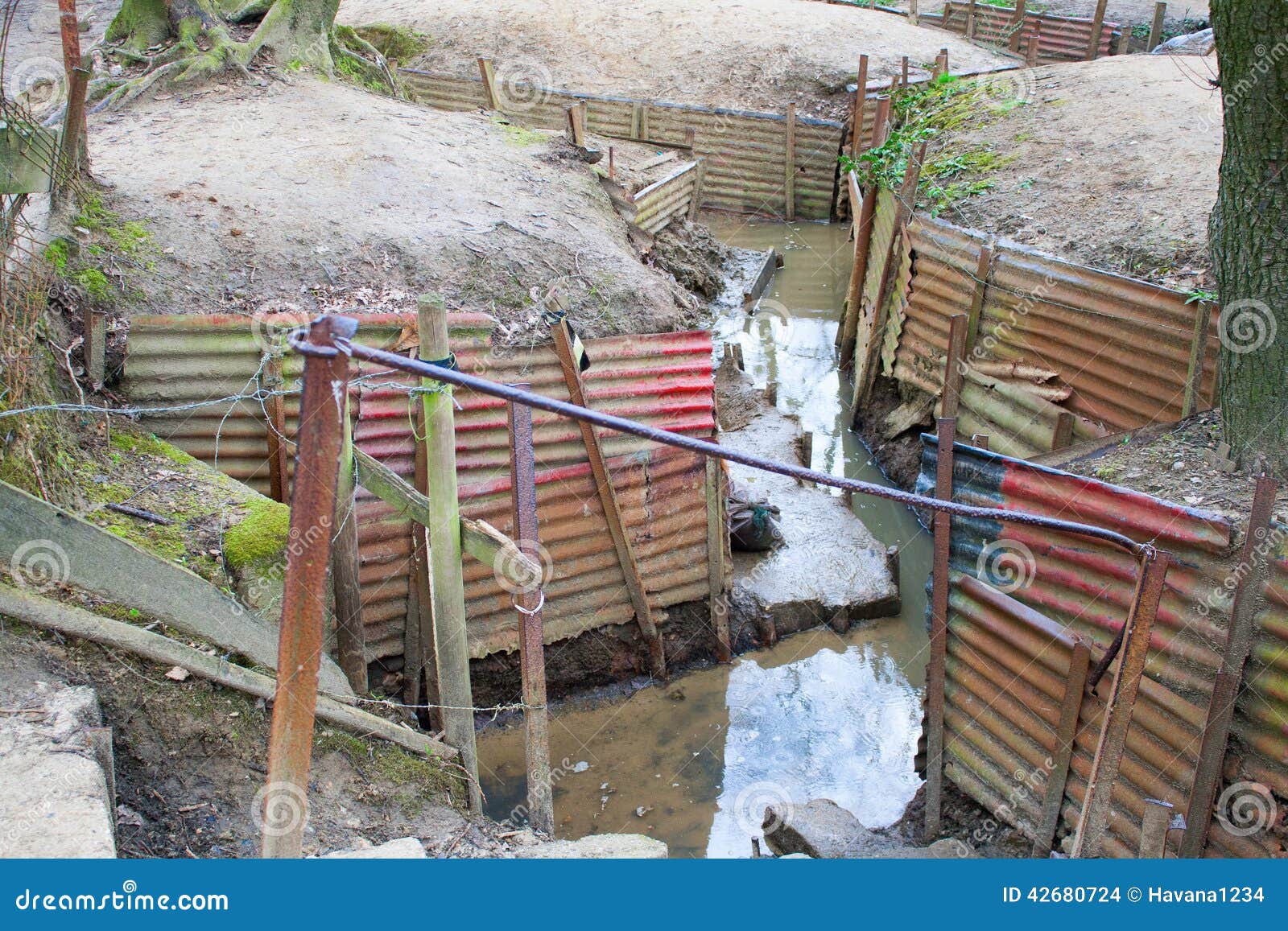 World War One Trenches on Hill in Flanders Fields Belgium Stock Photo ...