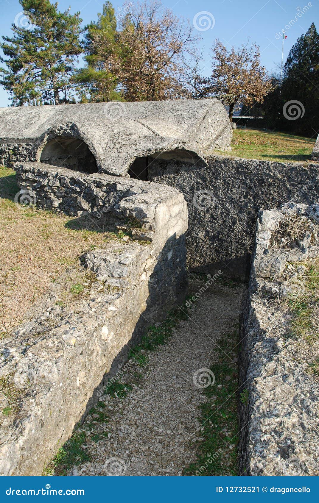 World War One Trenches at Redipuglia in Italy Stock Image - Image of ...